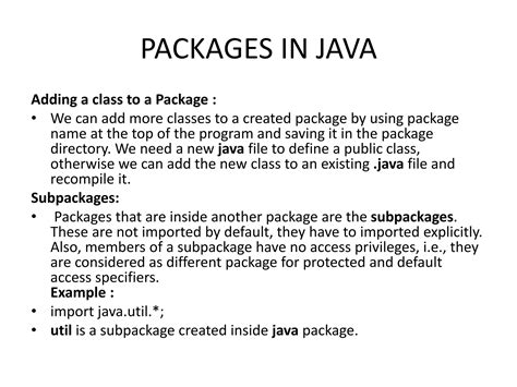 Packages In Java Ppt