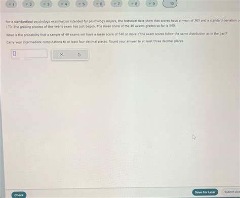 Solved For A Standardized Psychology Examination Intended