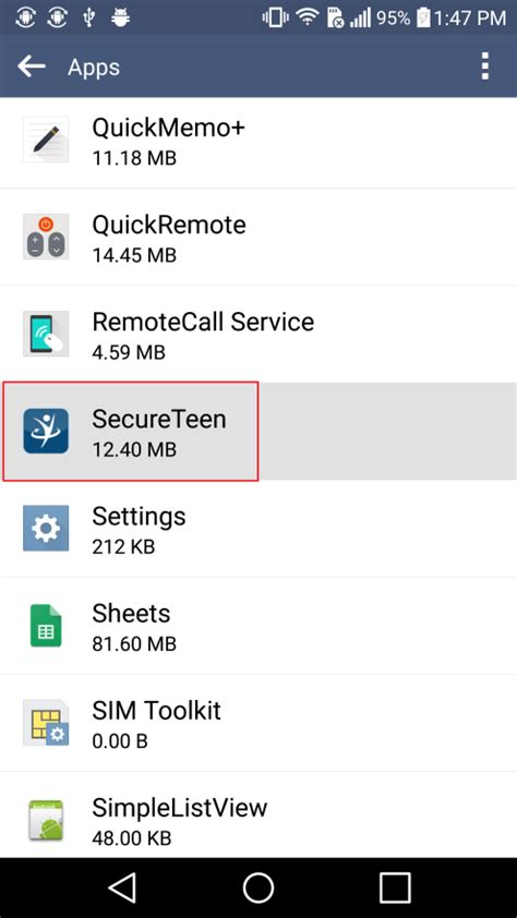 Uninstallation Guide Android Parental Control