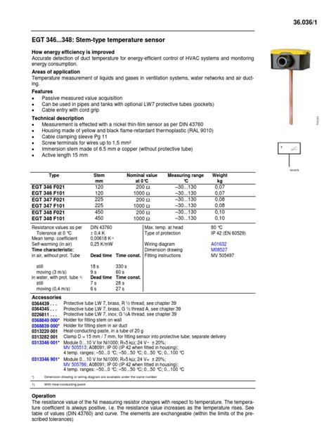 Temp Sensor Chiller Pdf Electrical Resistance And Conductance Resistor