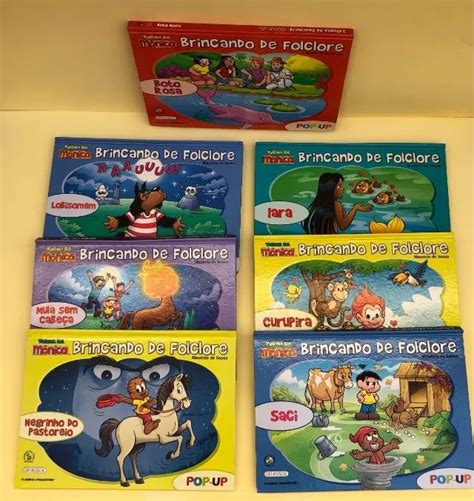 Kit 7 Livros Turma Da Mônica Brincando De Folclore Livros E