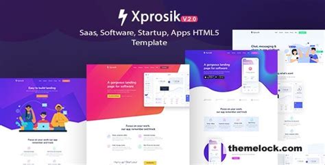 Xprosik Saas Software App Landing Page Template Themelock
