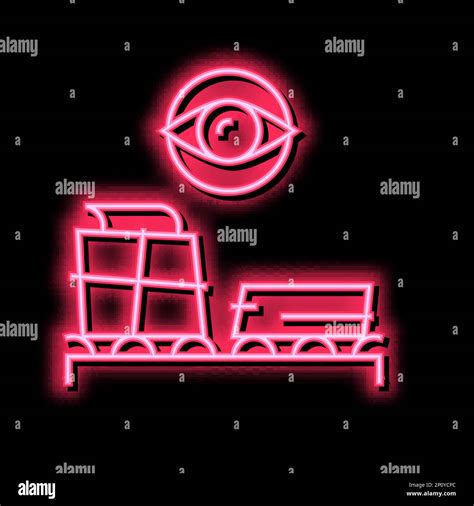 Paper Production Control Neon Glow Icon Illustration Stock Vector Image