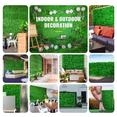 Dropship Vevor Artificial Boxwood Panel Uv 6pcs Boxwood Hedge Wall