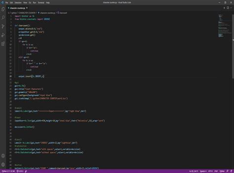 Character Count Gui In Python Harsh50801