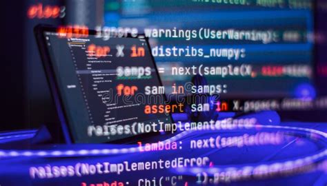 abstract computer script code programming code screen of software developer software