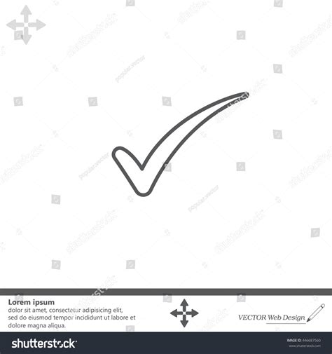Check Mark Symbol Vector Stock Vector Royalty Free Shutterstock