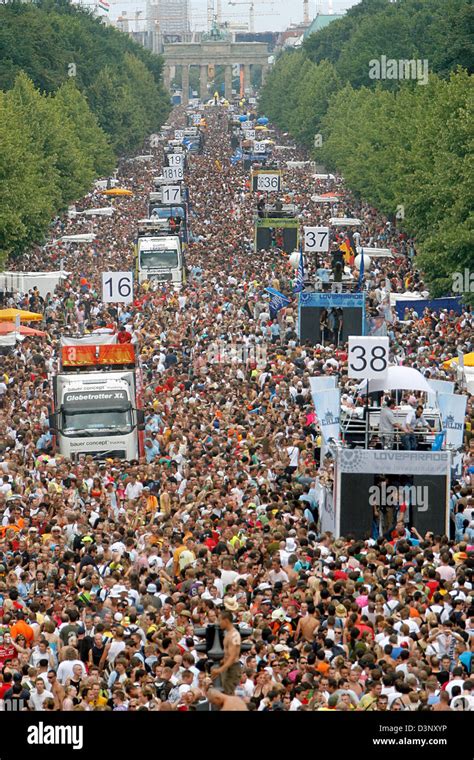 Hundert Thousands Of Ravers Dance During The Love Parade On The