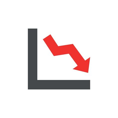 Flat Design Illustration Of Loss Making Business Red Downward Line Graph 55316850 Vector Art