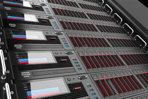 Server Rack Panels In Data Center Stock Illustration Illustration Of Industrial Admission