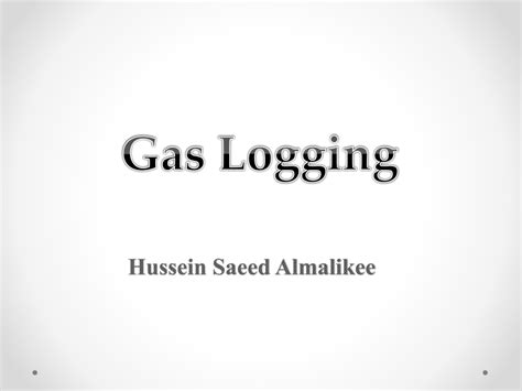 Pdf Gas Logging