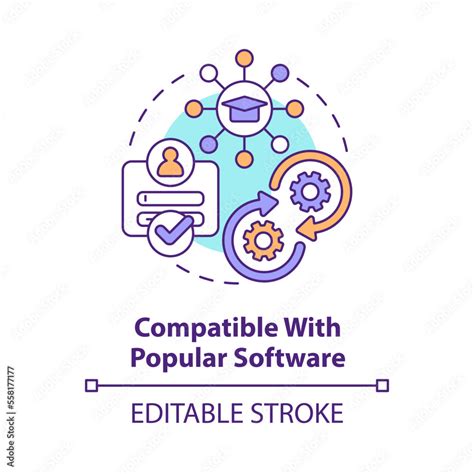 Compatible With Popular Software Concept Icon Learning Management System Feature Abstract Idea