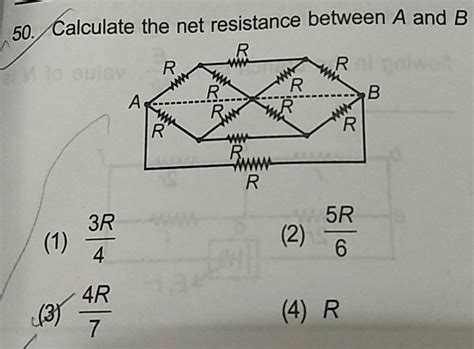 Calculate The Net Resistance Between A And B Filo