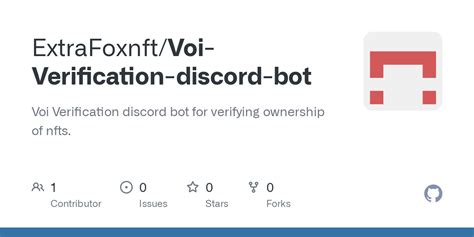 Github Extrafoxnftvoi Verification Discord Bot Voi Verification