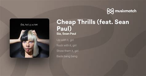 Sia Sean Paul Cheap Thrills Feat Sean Paul Lyrics Translation In