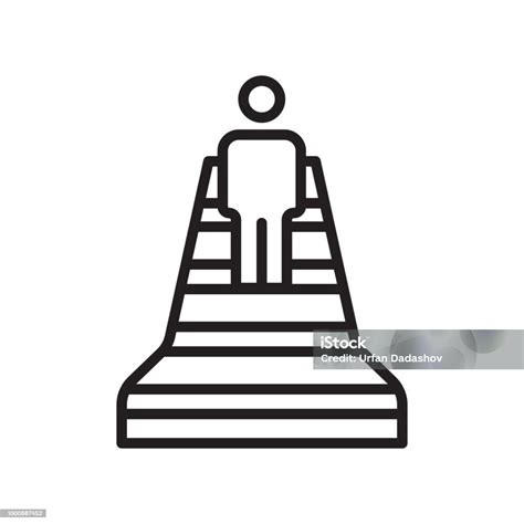 Escalator Icône Vector Signe Et Le Symbole Isolé Sur Blanc Backgrou