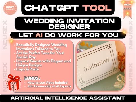 Chatgpt Wedding Invitation Designer Invitations Wedding Etsy