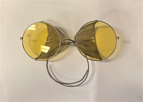 1910s Yellow Amber Tinted Driving Gogglesglasses Gem