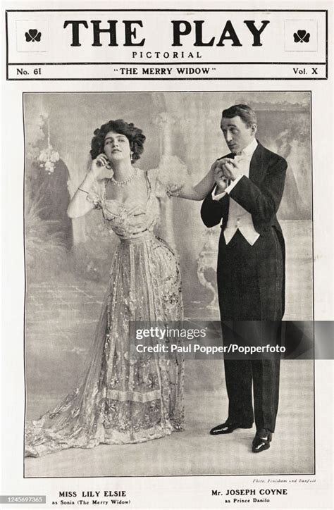 English Actress And Singer Lily Elsie As Sonia The Merry Widow And