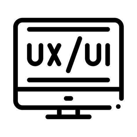 Ux Ui Design Icon Vector Outline Illustration Vector Art At