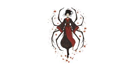 Jorogumo Yokai Elegant Spider Woman In Kimono Jorogumo Yokai T Shirt Teepublic
