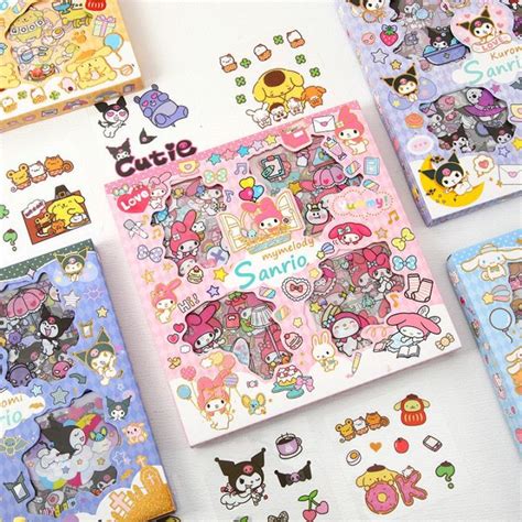 Sticker Lucu Karakter Sanrio Kuromi X Cinnamoroll Stiker Waterproof