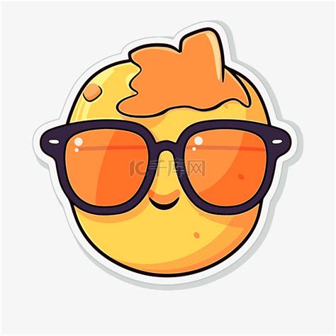 戴着墨镜的可爱小表情 向量素材图片免费下载 千库网