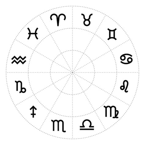 Rueda De Astrología Con Signos Del Zodíaco Misterio Y Horóscopo