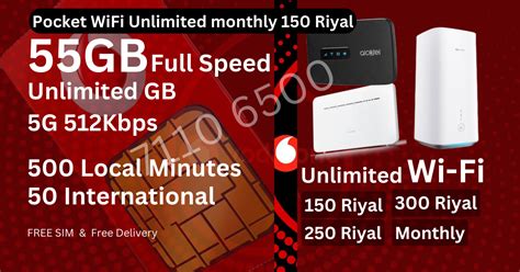 Unlimited Vodafone Combo 155 Riyal