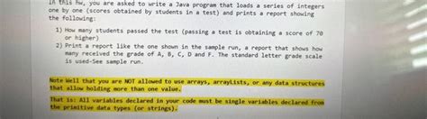 Solved In This Hw You Are Asked To Write A Java Program