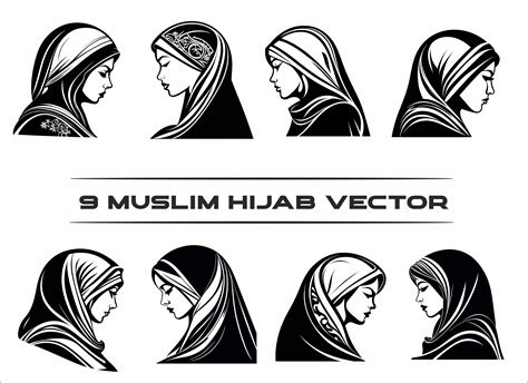 Muslim Hijab Vector Illustration Graphic By Uroboros130875 · Creative Fabrica