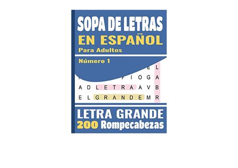 Download PDF Sopa De Letras En Español Letra Grande Para adultos Spanish Word Search Books