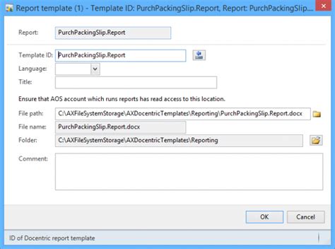 SSRS Report Examples Docentric AX