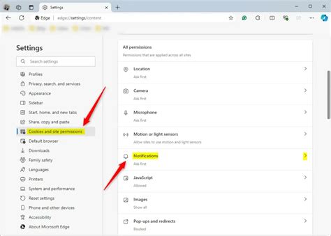 How To Enable Or Disable Push Notifications In Microsoft Edge Geek Rewind