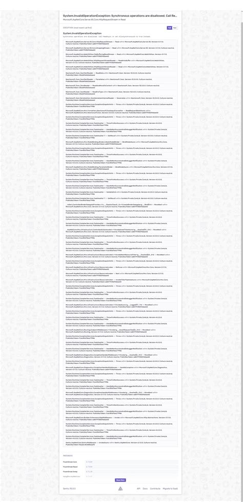 failed to extract body synchronous operations are disallowed · issue 368 · getsentry sentry