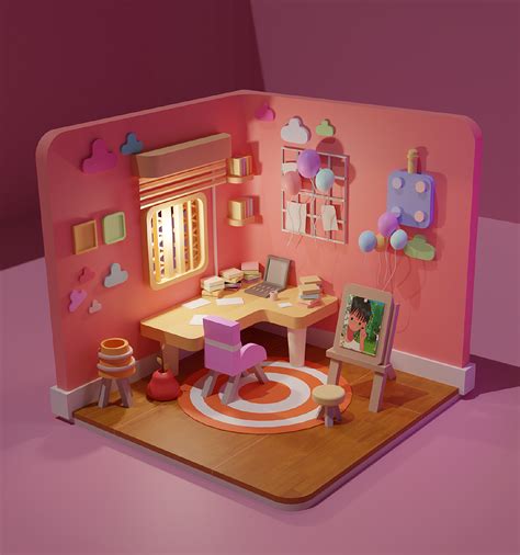 Blender建模 三维场景 温馨小屋曦一三 站酷zcool