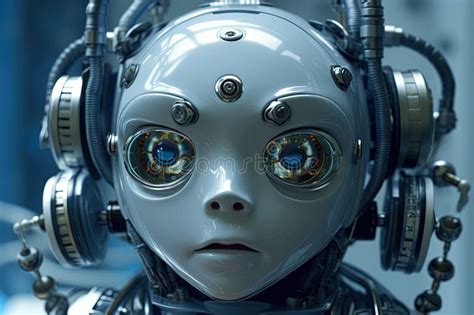 Cyborg Or Digitally Improved Boy Artificial Intelligence And Technology Concept With Advanced