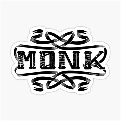 Dandd Monk Class Logo Sticker For Sale By Criticallol Redbubble