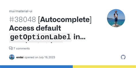 Autocomplete Access Default GetOptionLabel In RenderOption Issue Mui Material