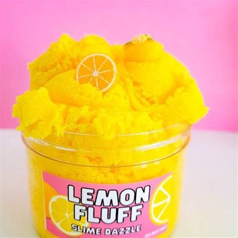 Lemon Fluff Cloud Slime Scented Etsy