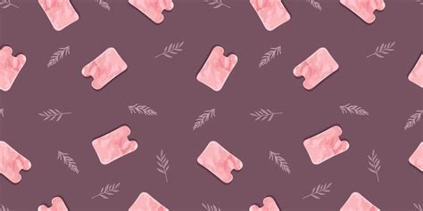 Premium Vector Seamless Pattern With Gua Sha Massage Tool