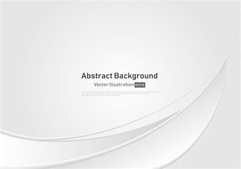 Curva Abstracta Fondo De Color Degradado Blanco Y Gris Vector Premium