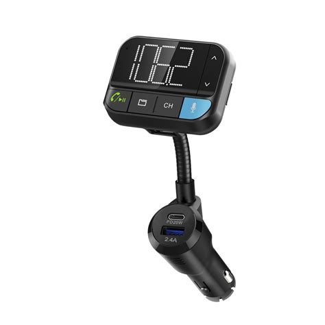 digitech fm transmitter with voice commands bluetooth usb type c