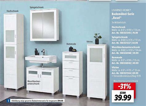 Livarno Home Bademöbel serie basel Angebot bei Lidl 1Prospekte de