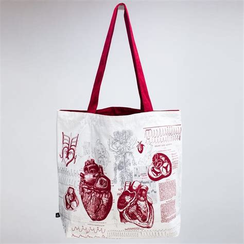 Anatomical Heart Canvas Shoulder Tote Cognitive Surplus Outer Layer