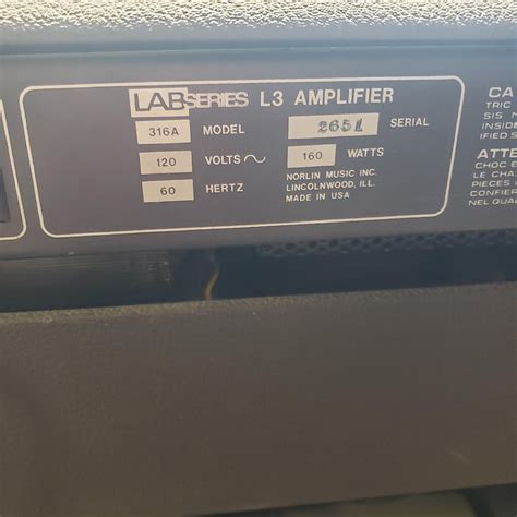 Lab Series L Guitar Amplifier Model A USED SOLD AS IS NON Reverb