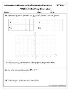 Graphing Exp Functions Solving Exp Equations Group Activity Solutions