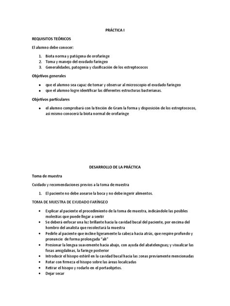 Practica Frotis Faríngeo Pdf