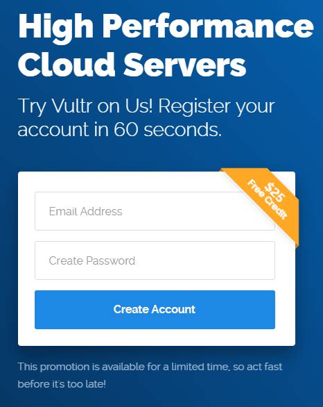 Free 25 Cloud Vps Credit From Vultr Cheapest Linux Vps
