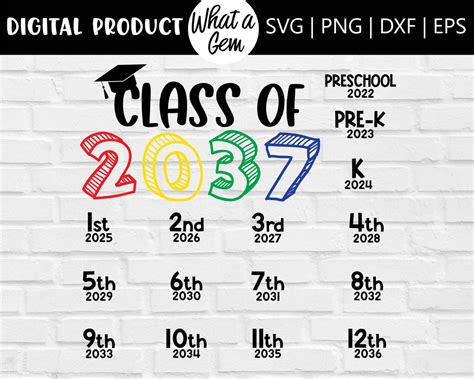Class Of 2037 Svg Grow With Me Handprint Shirt Svg Back To School